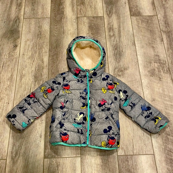 GAP | Jackets & Coats | Cozy Minnie And Mickey Mouse Puff Jacket | Poshmark